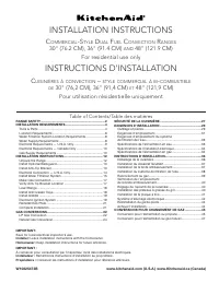 KitchenAid KDRS407VBU - Notice d'Installation - manuelsdutilisation.com